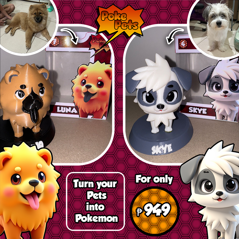 Poke Pets Lovely Pets turned into Pokemon Toys or Figurine | Shopee ...