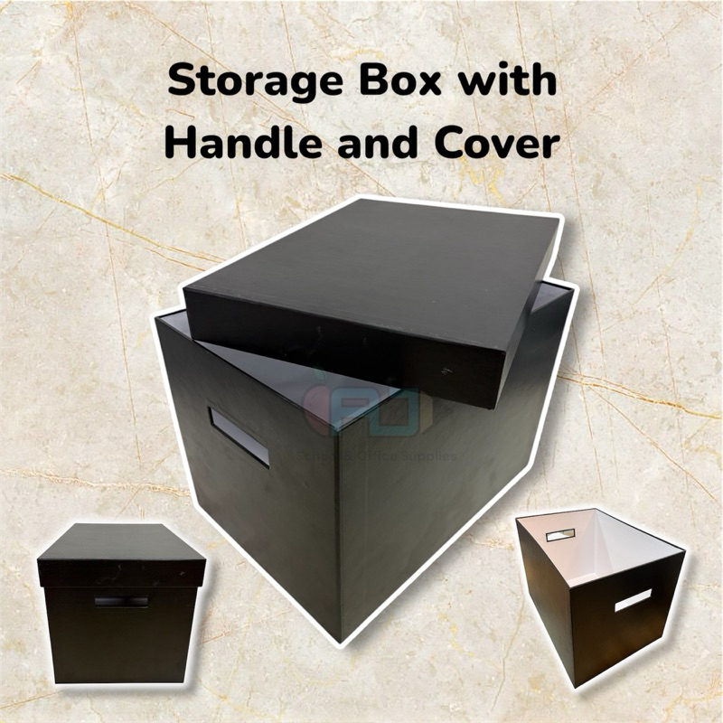 Storage Box with Handle and Cover | Shopee Philippines