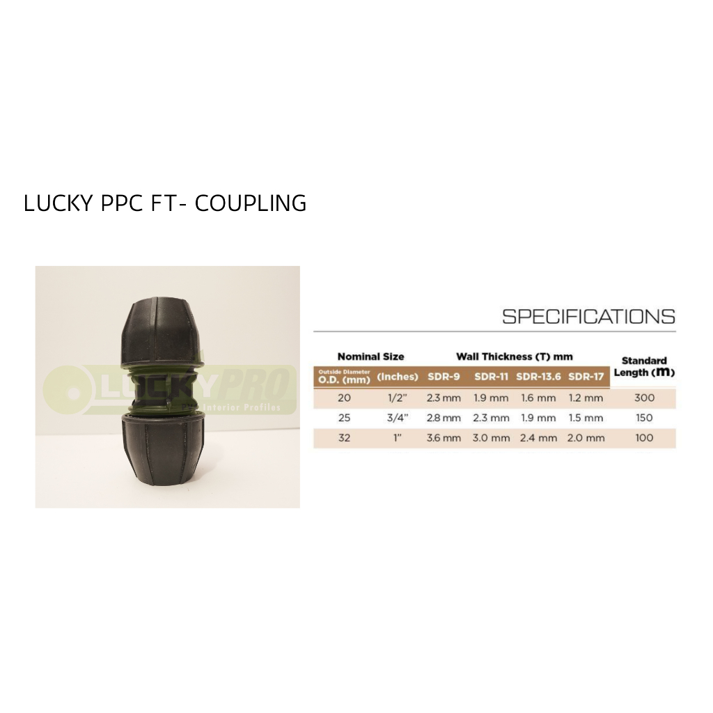 LUCKY PP COMPRESSION FITTING COUPLING 20mm-32mm (1/2" -1") | Shopee Philippines