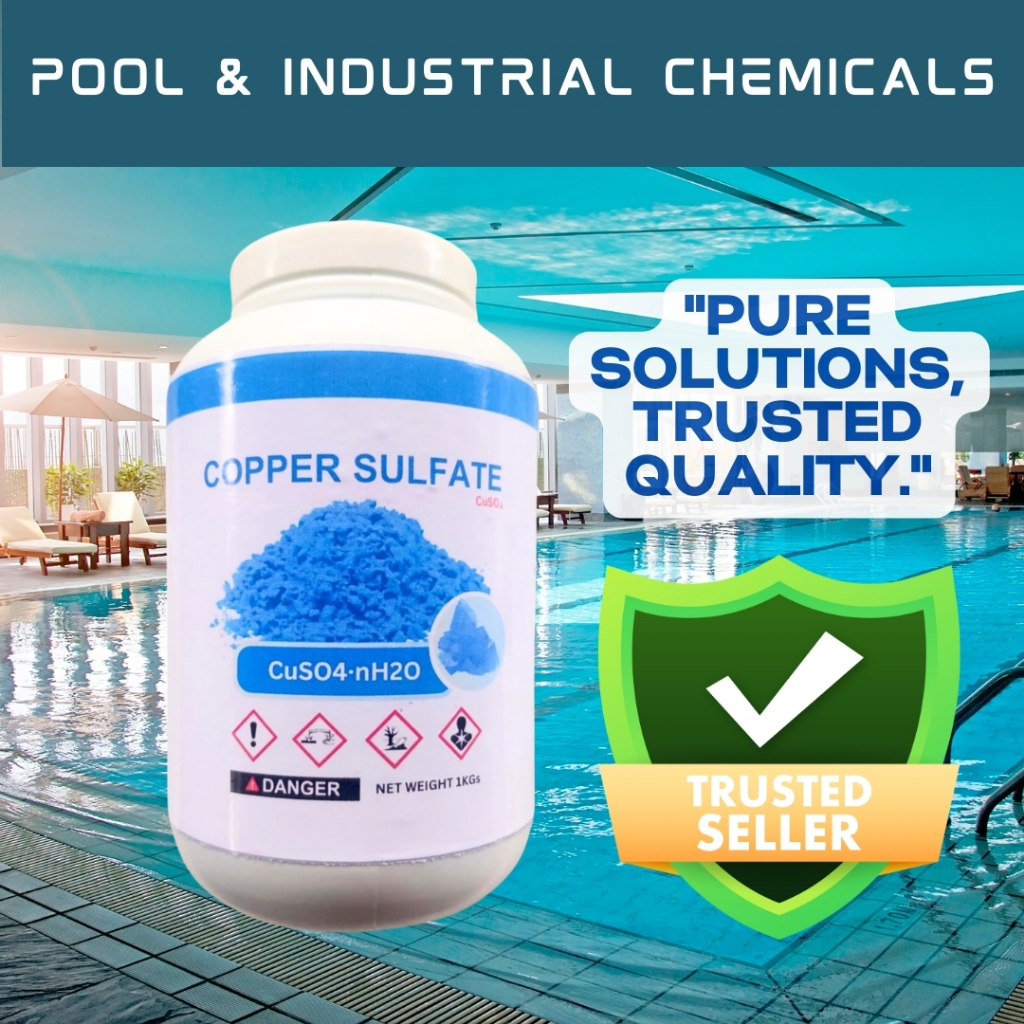 COPPER SULFATE 1KG ALGAECIDE SWIMMING POOL ALGAE FAST REMOVER | Shopee ...