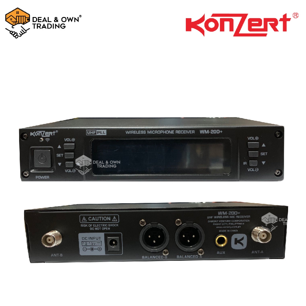 Original Konzert Pro Audio WM-20D+ UHF Dual Channel True Diversity ...