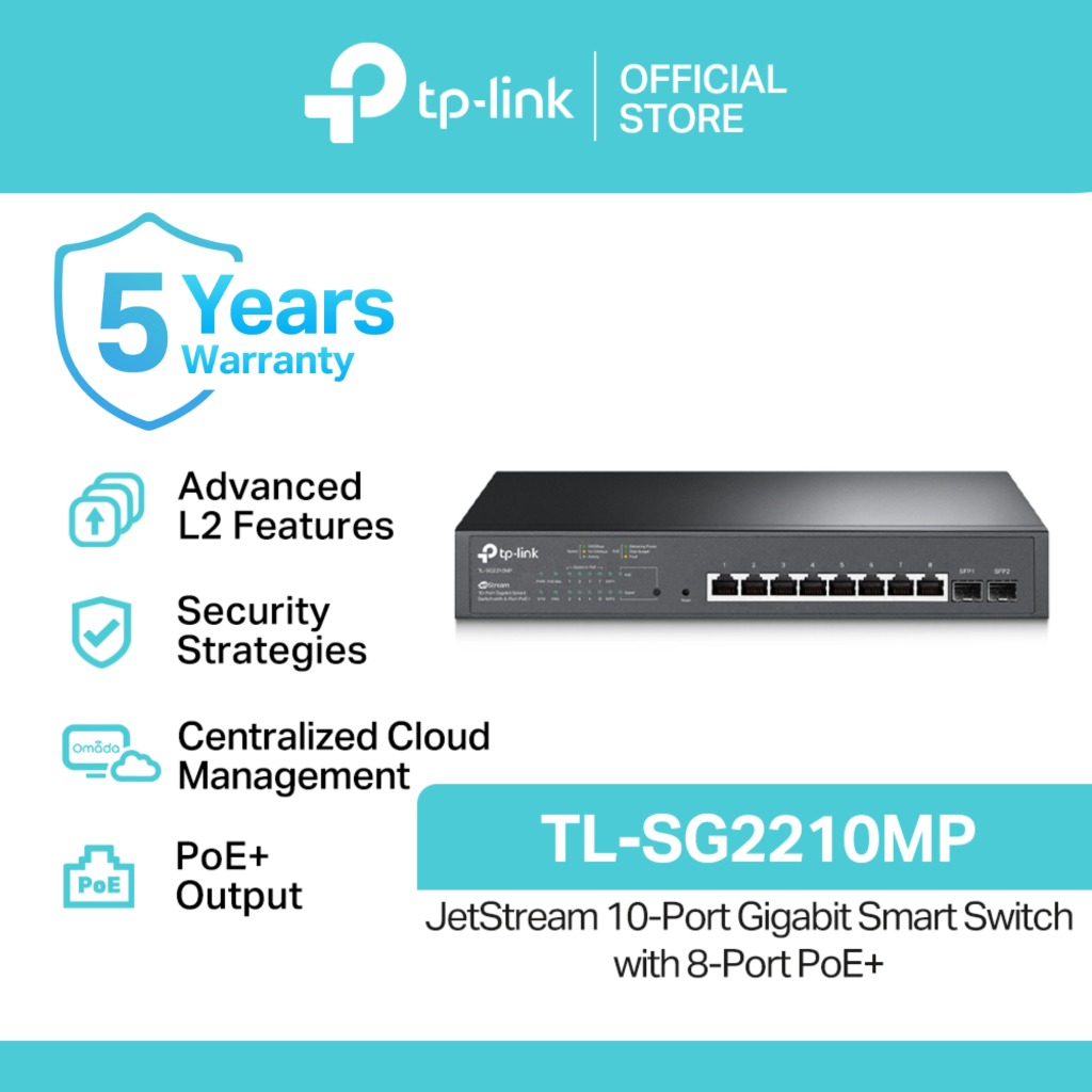 TP-Link | TL-SG2210MP | JetStream | 10-Port | Gigabit | Smart | Switch ...