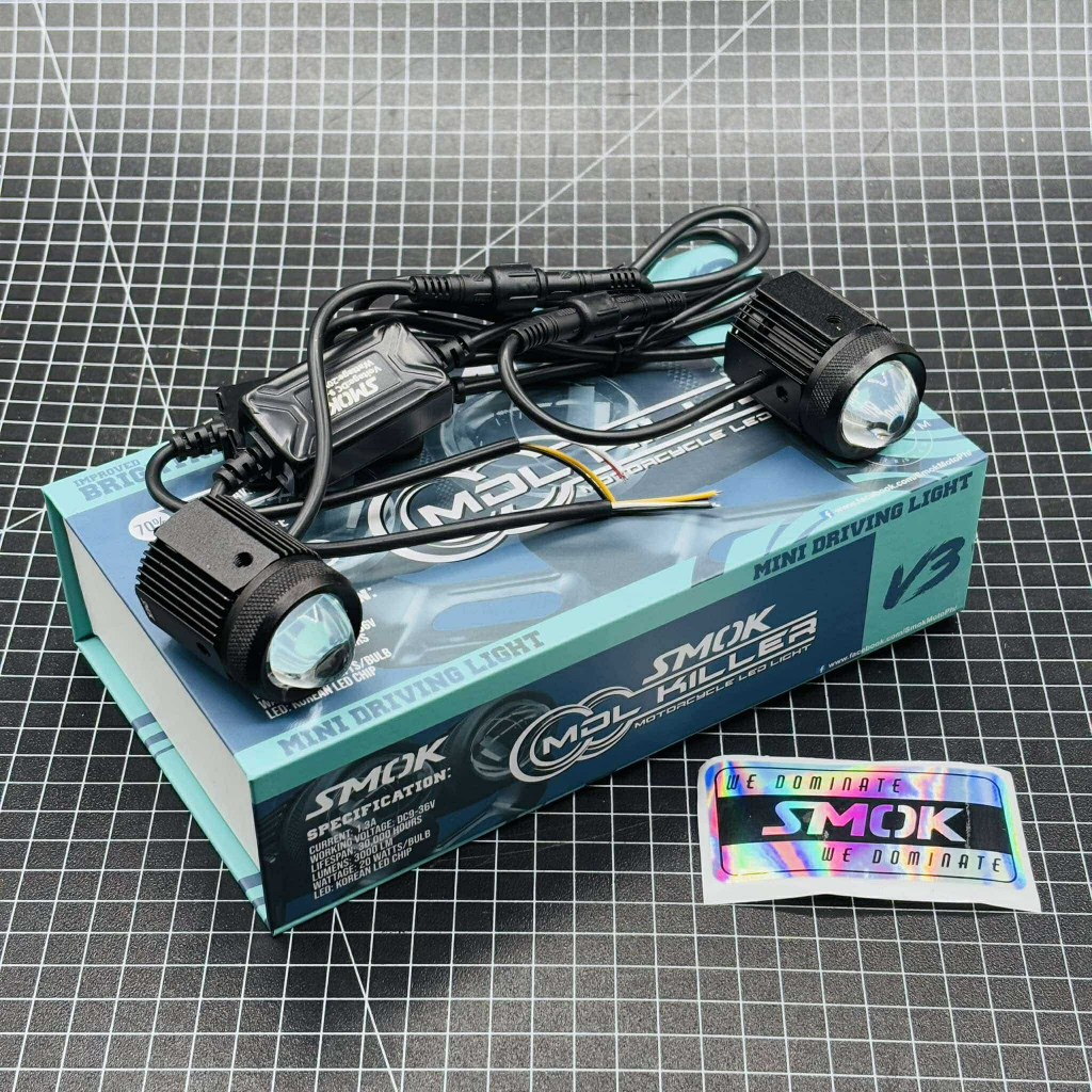 SMOK MINI DRIVING LIGHT V3 KILLER 4 WIRES YELLOW WHITE | Shopee Philippines