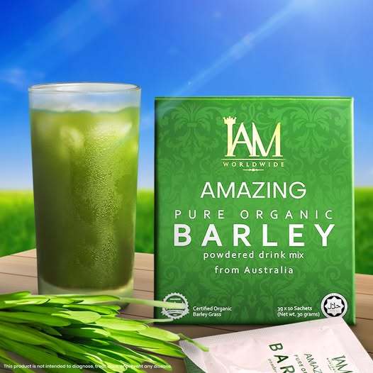 Original IAM Amazing Barley Organic Barley Powder Drinks | Shopee ...