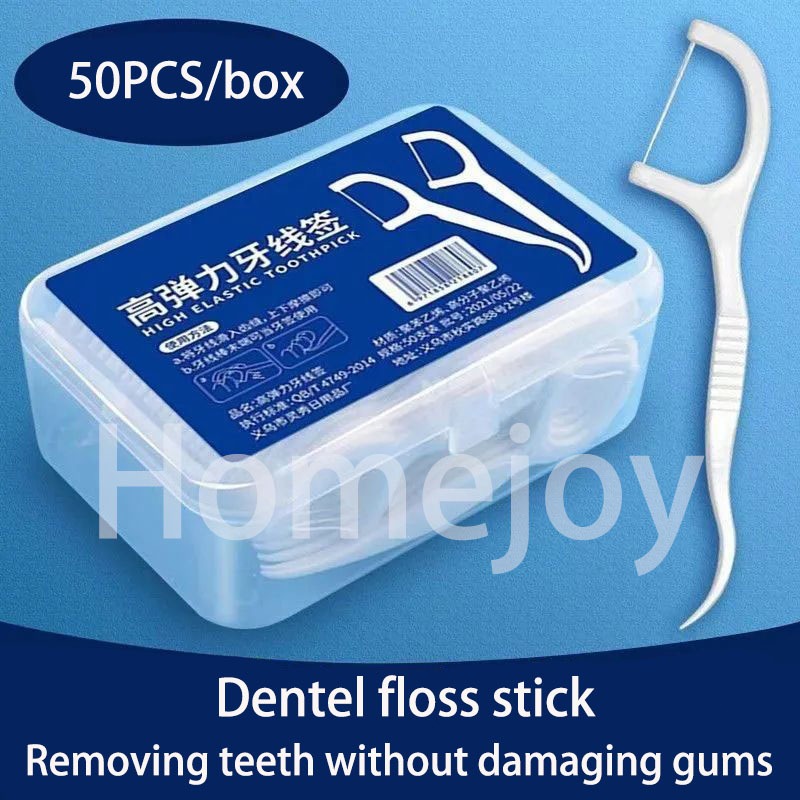 50Pcs/Box Teeth Toothpicks Stick Dental Flosser Picks Tooth Clean Oral ...