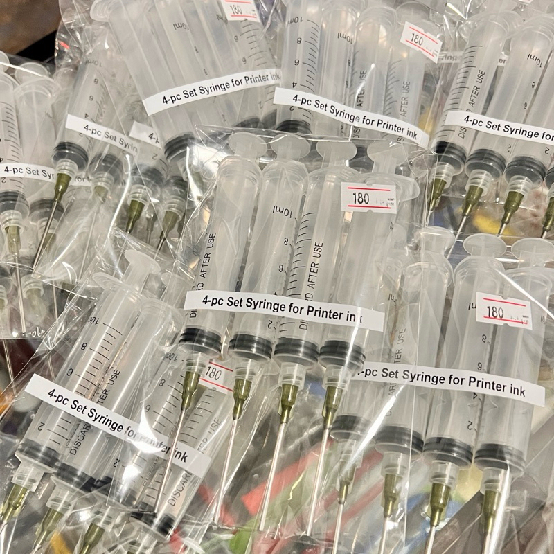 𝟒-𝐩𝐜 𝐒𝐞𝐭 𝐒𝐲𝐫𝐢𝐧𝐠𝐞 𝐟𝐨𝐫 𝐏𝐫𝐢𝐧𝐭𝐞𝐫 - 𝟏𝟎𝐦𝐥 | Shopee Philippines