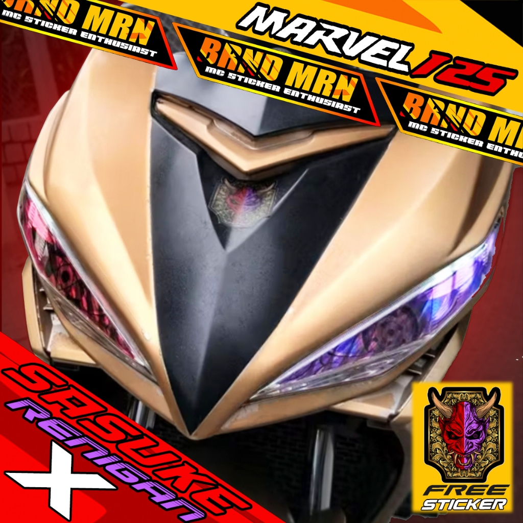 EURO MARVEL 125 SHARINGAN WINKER EYE DECAL CLEAR STICKER TINT PROTECTOR ...