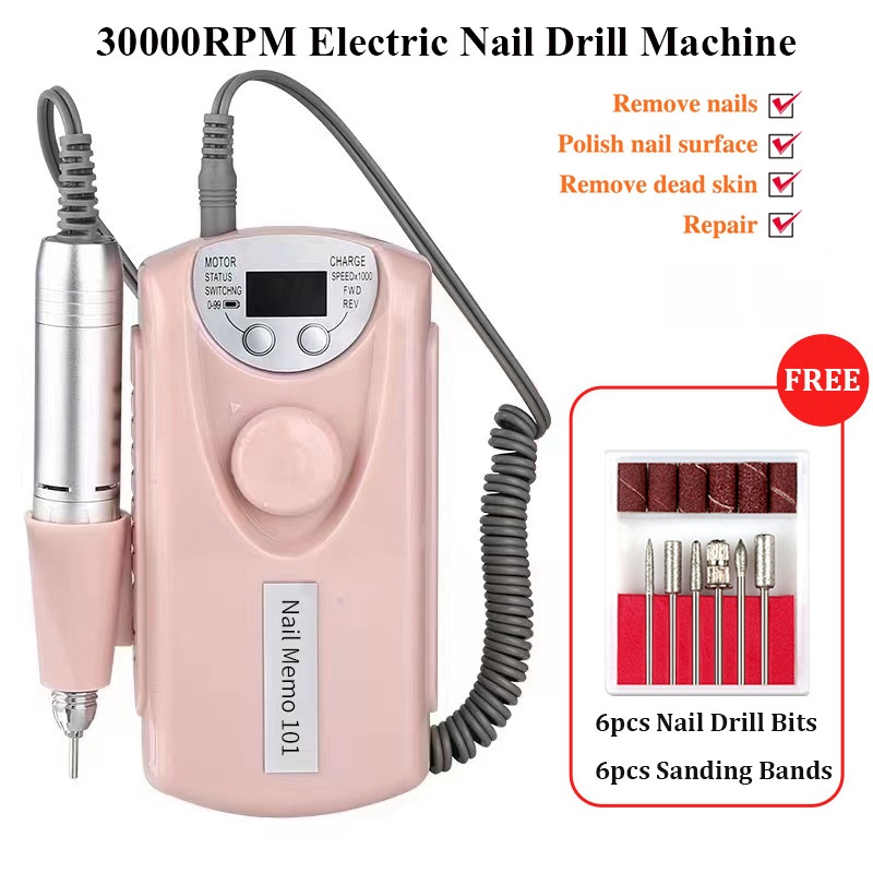 30000rpm Nail Drill Machine Set Nail Grinding Machine Nail polishing ...