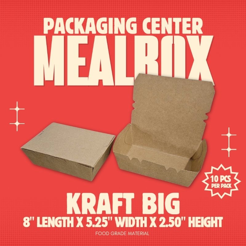 Kraft Meal Box Big Disposable by 10pcs per pack | Shopee Philippines