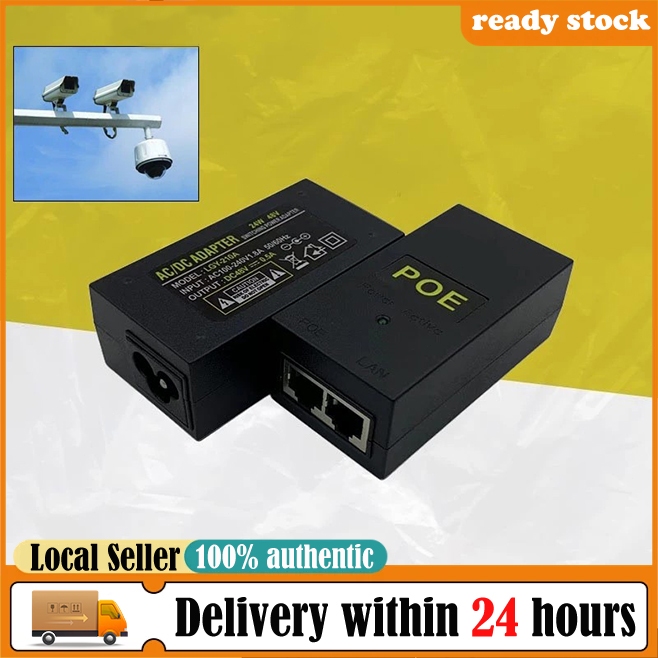 48V 0.5A/24V 1A Desktop POE Splitter Power Injector Surveillance CCTV ...