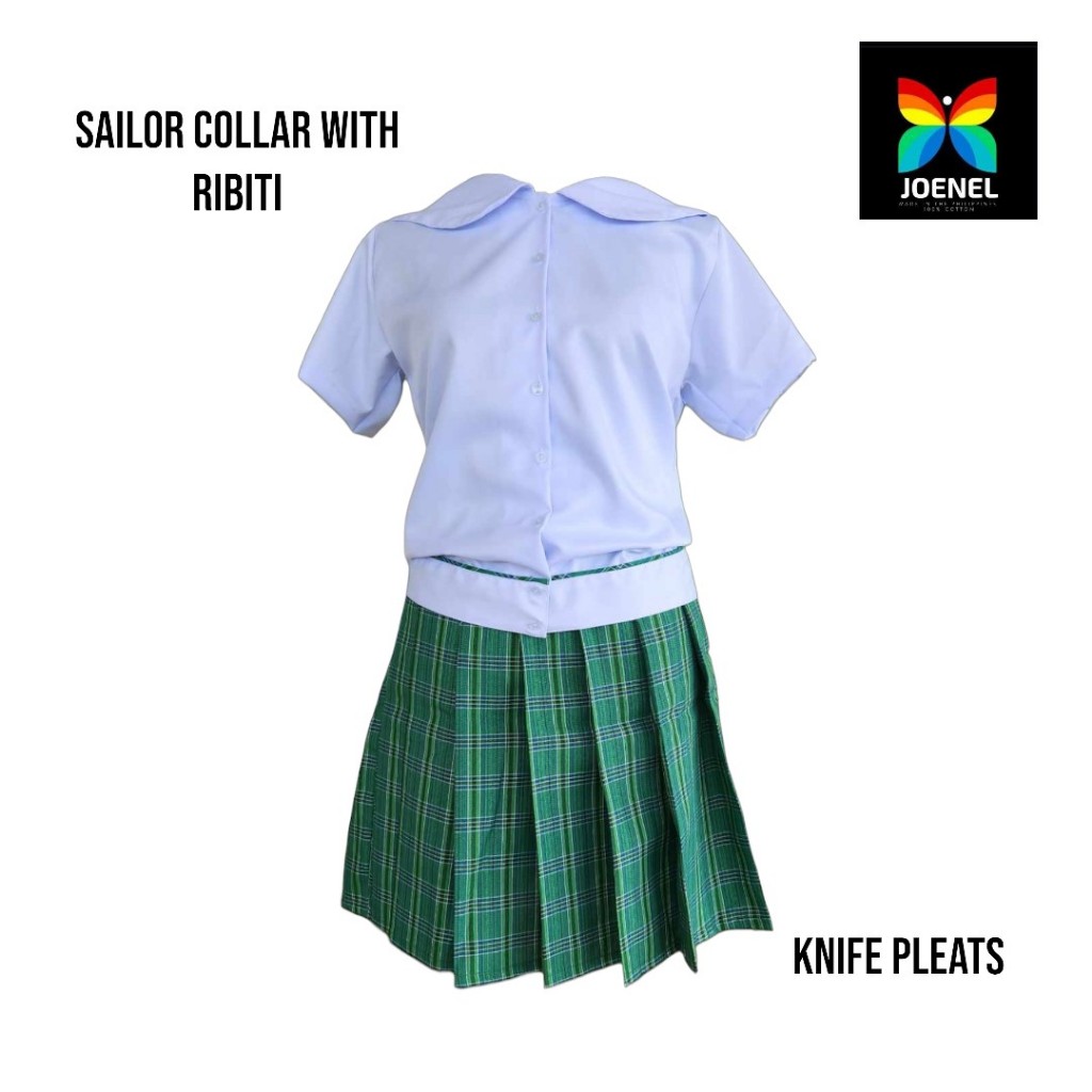 Joenel school uniform individual price Sailor Collar With RIbiti/Green ...