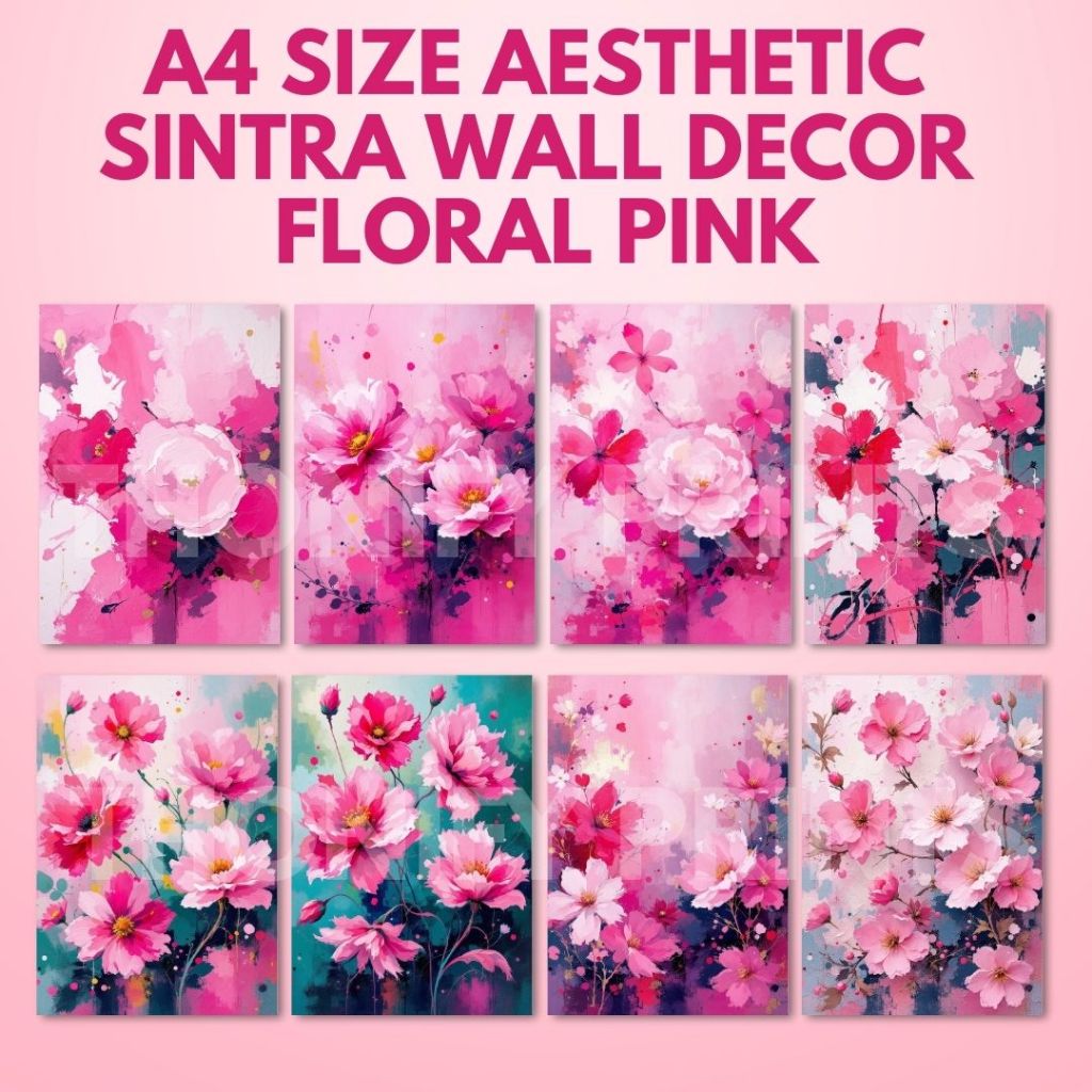 A4-sized Aesthetic Sintra Wall Decor - Floral Pink | Shopee Philippines