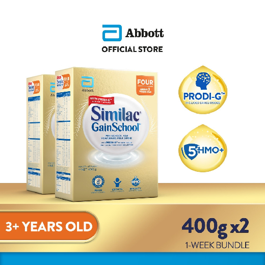 Similac GainSchool 400g Bundle of 2 for Kids Above 3 Years Old Powdered ...