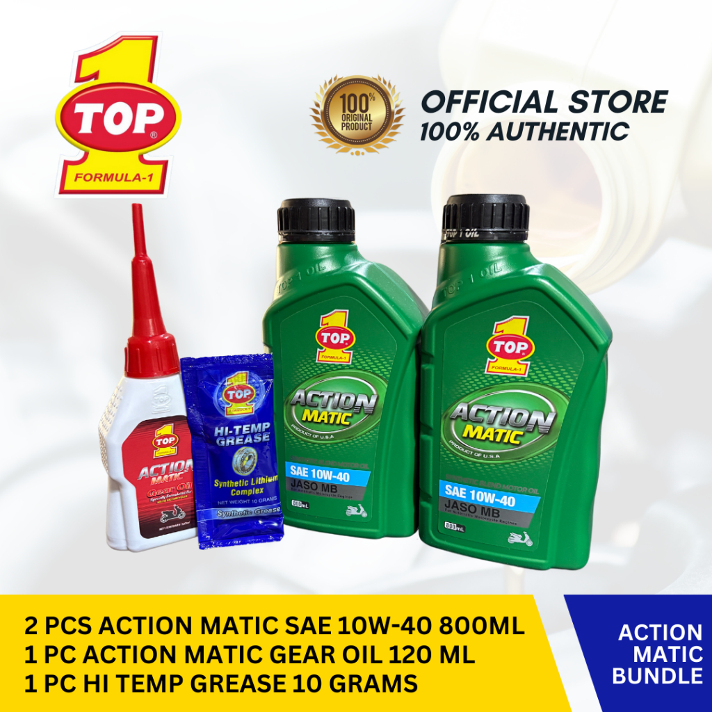 TOP 1 - 800ml Synthetic Action-Matic Oil SAE 10w-40 JASO MB 2 Qrts ...