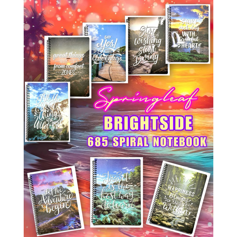 Springleaf Brightside 685 Spiral Notebooks Single wire | Shopee Philippines