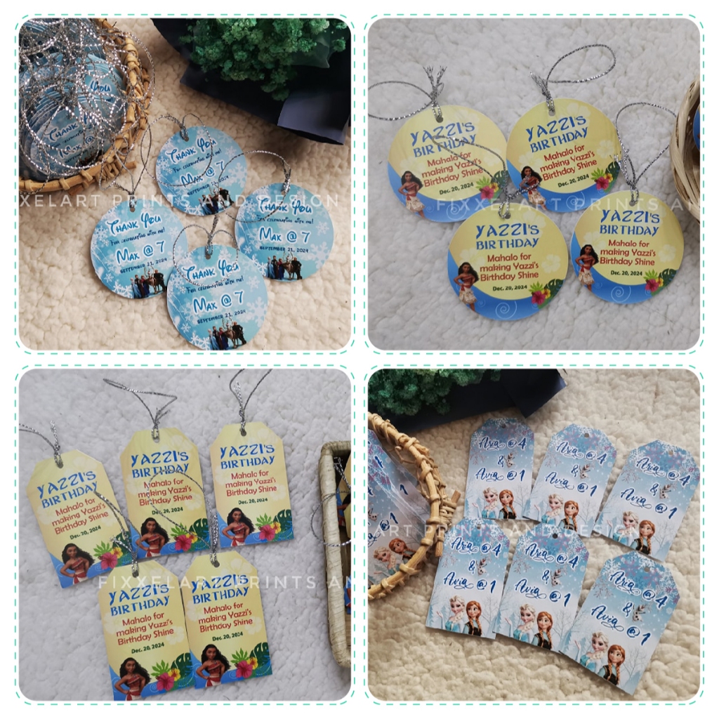 Disney Frozen Elsa Anna Moana Mickey Personalized Hang Tags For ...