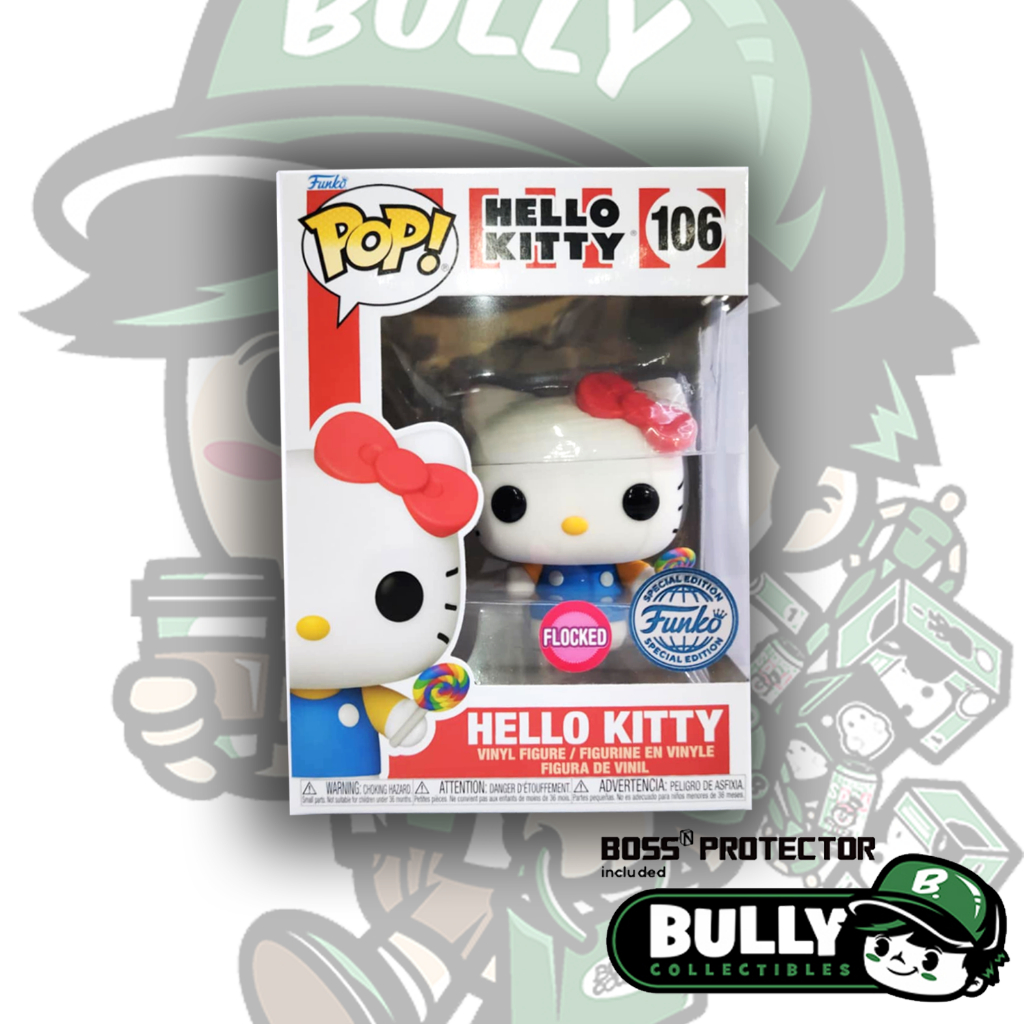 Funko POP! Sanrio: Hello Kitty - Hello Kitty with Lollipop FLOCKED (FSE ...