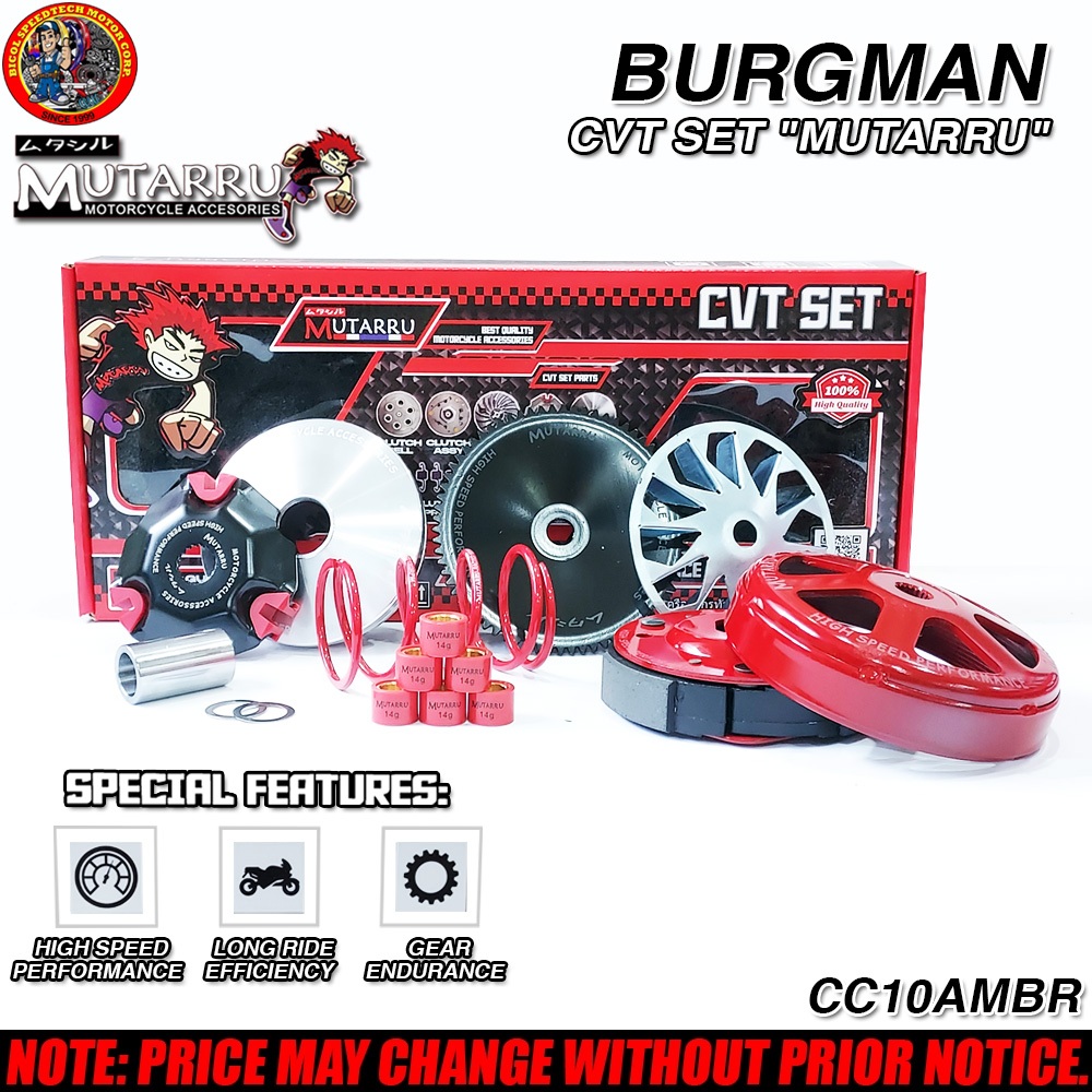 BURGMAN CVT SET "MUTARRU" (CC10AMBR) | Shopee Philippines