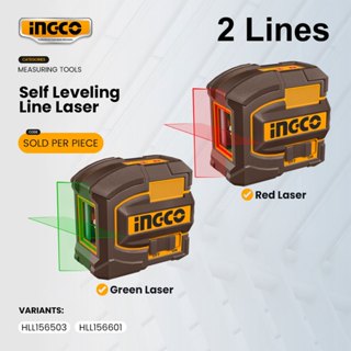 Ingco Green/Red Beam 2-Line Self-Leveling Laser Level Automatic ...