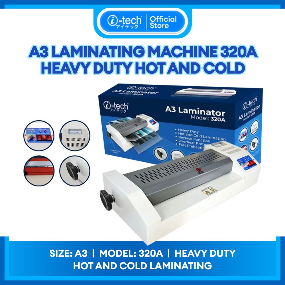 i-tech A3 Laminator 320A Hot and Cold Laminating Machine Document Photo ...