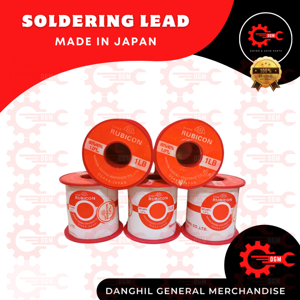 RUBICON Soldering Lead1.0 & 1.2 1LB 60/40x30 (1.0mm) Good Quality By ...