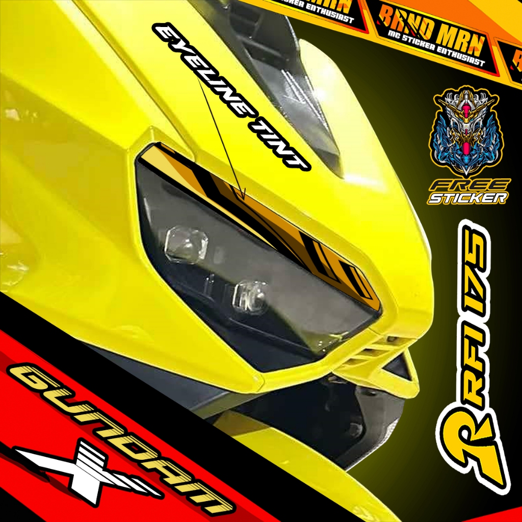 RUSI RFI 175 EYELINE DECAL CLEAR STICKER TINT PROTECTOR XSERIES DESIGN ...