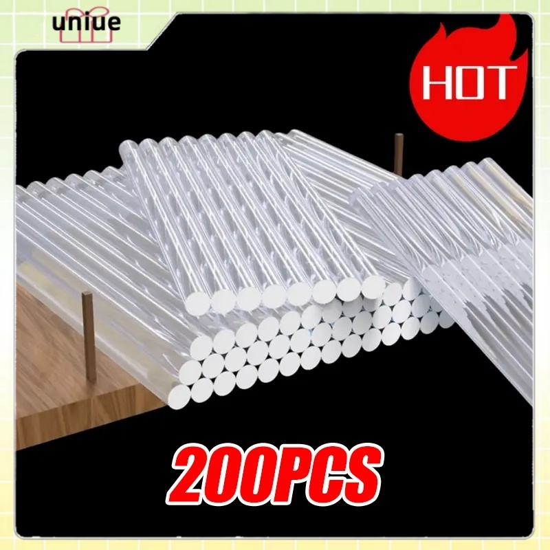 200PCS Hot Melt Adhesive Glue Sticks Translucent Small Glue Stick Rod ...