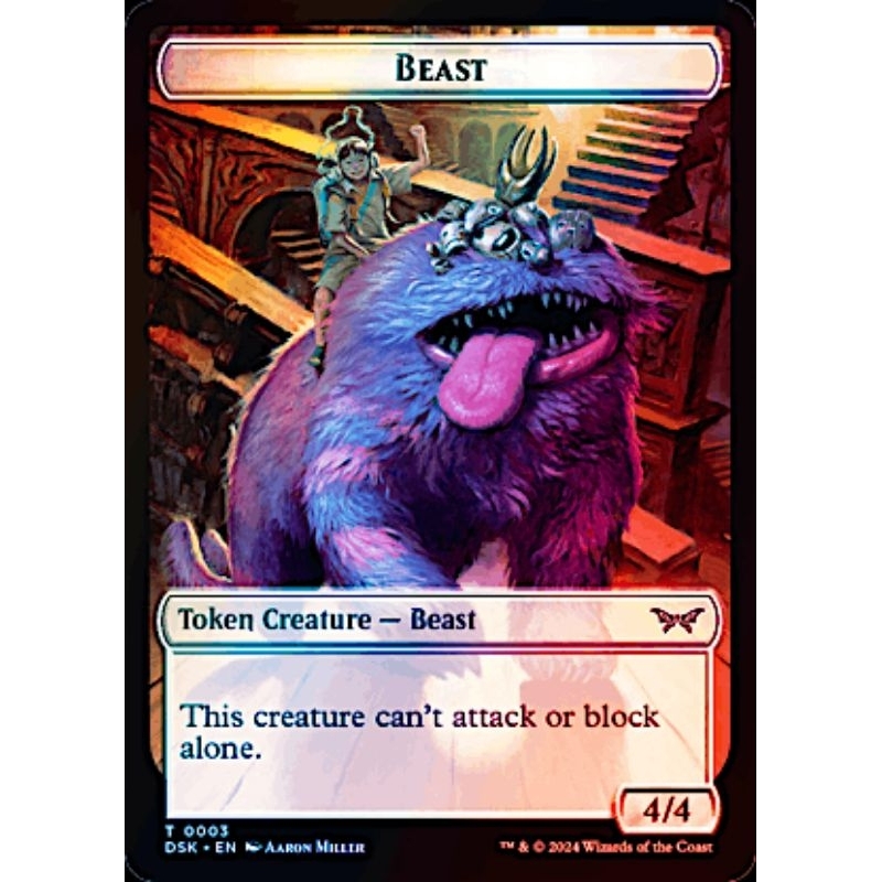 Beast // Manifest (foil)(double-face token) - DSK - Common - MTG Cards ...