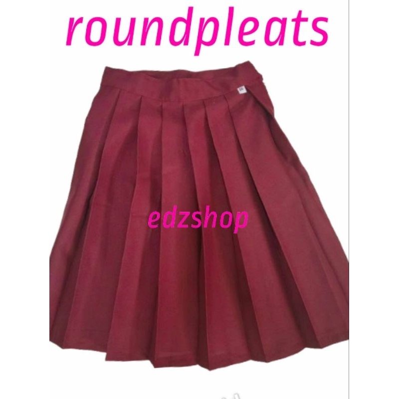 Maroon skirt round pleats school uniform | Shopee Philippines