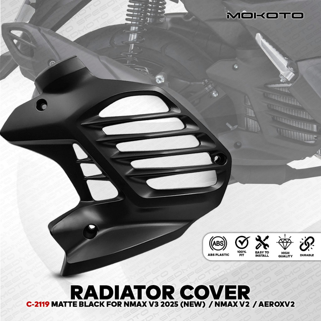 MOKOTO YAMAHA NMAX V2/V2.1/V3 STANDARD/AEROX V2 RADIATOR COVER ENGINE ...