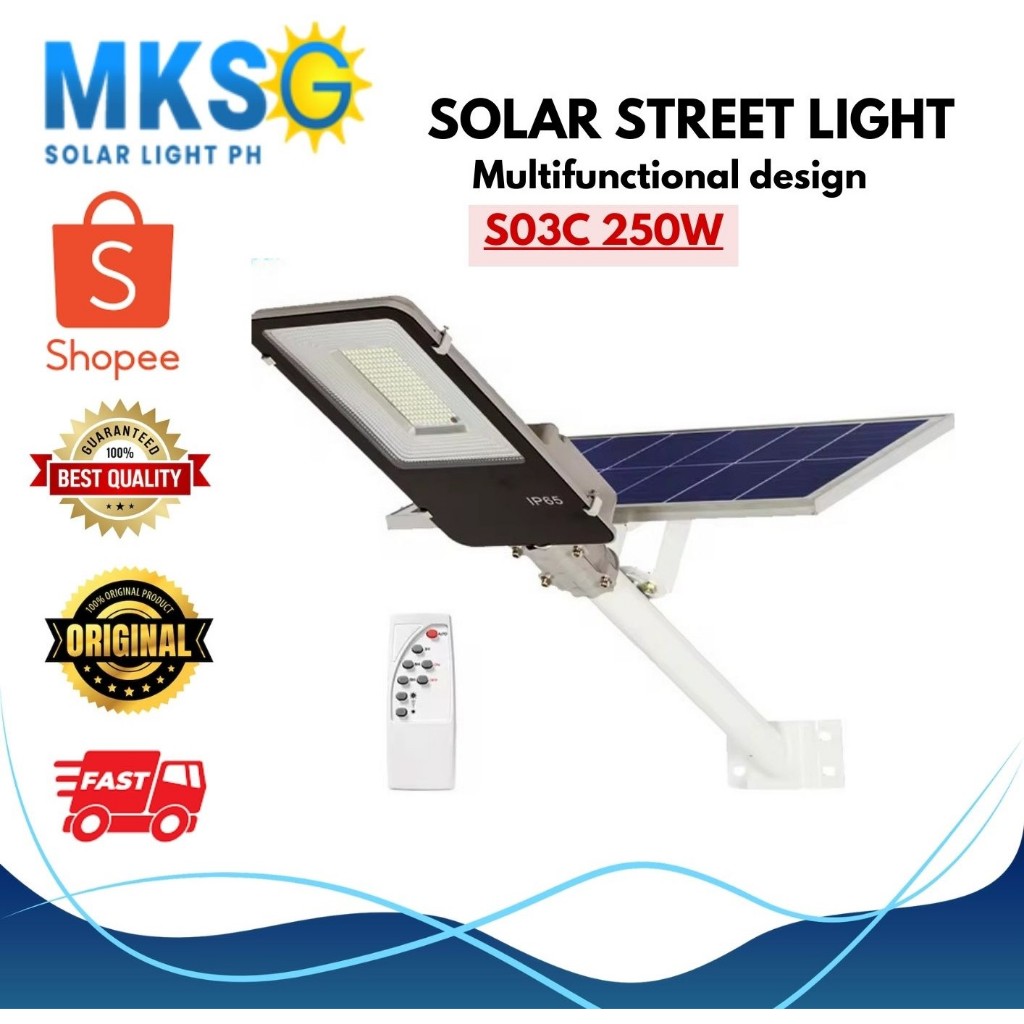 Solar Street Light Separate Panel S03C 250W | Shopee Philippines