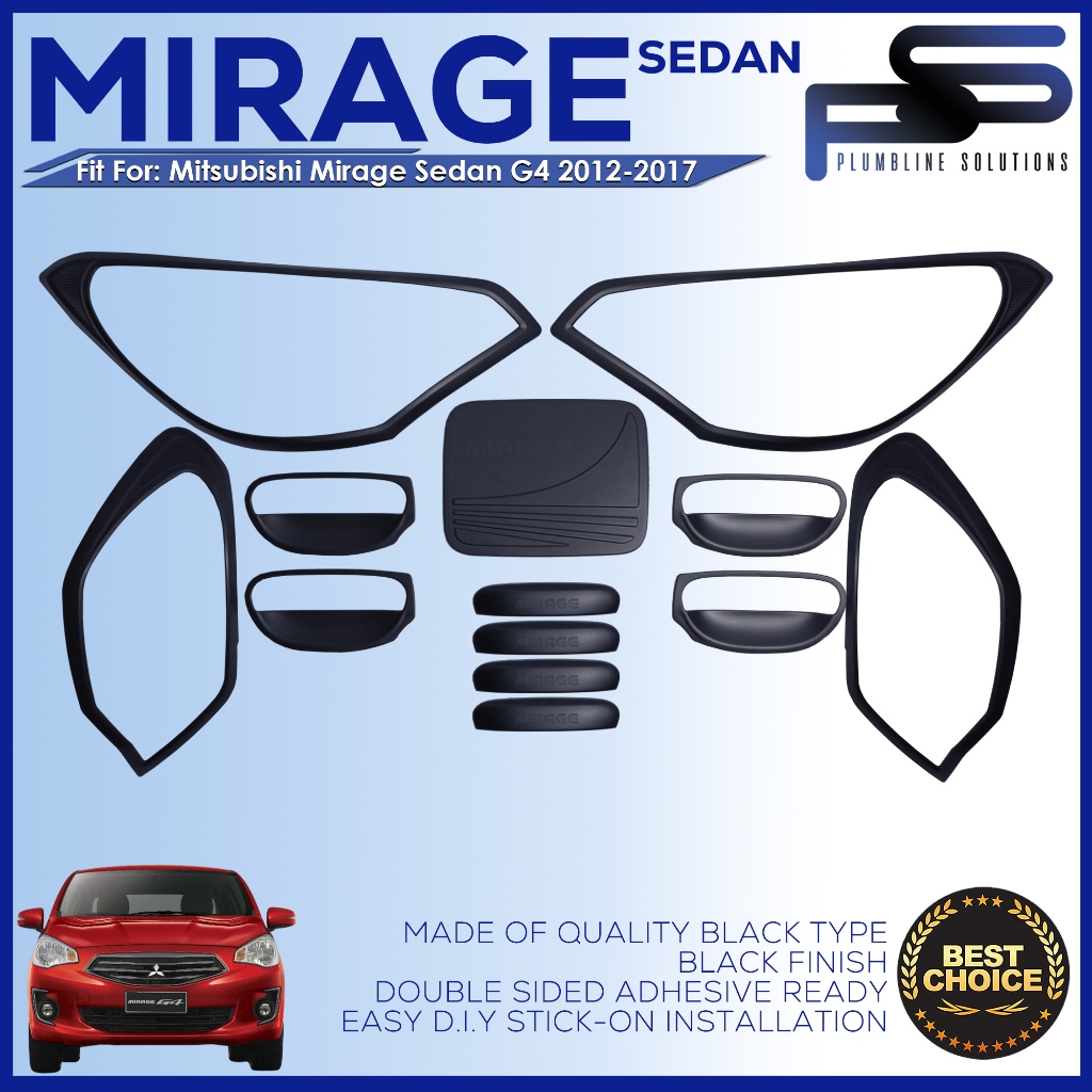 Mitsubishi Mirage G4 Sedan 2012 - 2017 Garnish Cover Set / Combo Set ...