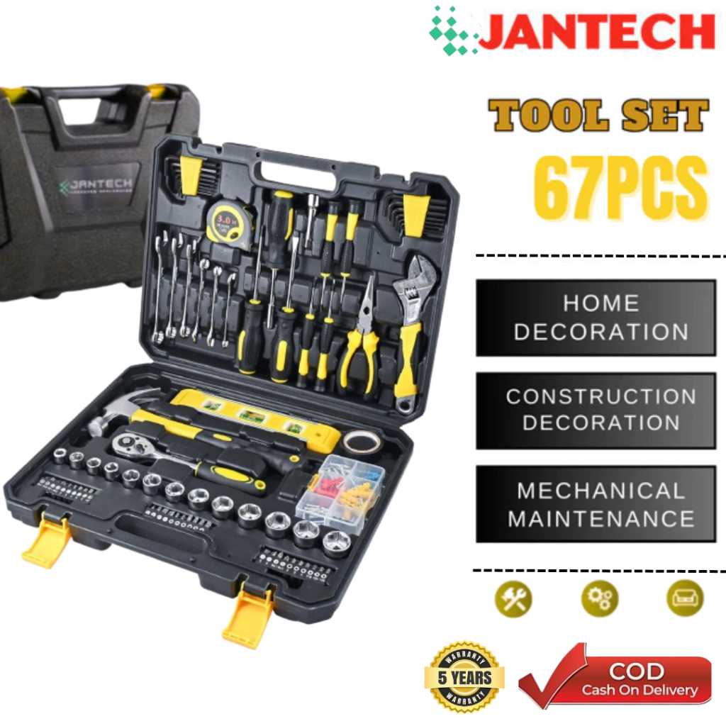 JANTECH 67&36PCS DIY Tool Set Household Hardware Hand Tools Combination ...