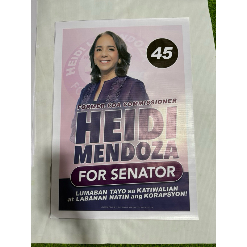 Heidi Mendoza Election Merch 2025 Stickers Tricy Tarpaulin Car Stickers ...