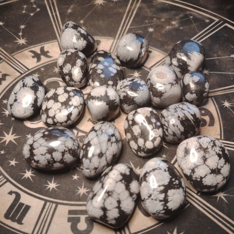 CHEFFY Snowflake Obsidian Crystal Gemstone | Shopee Philippines