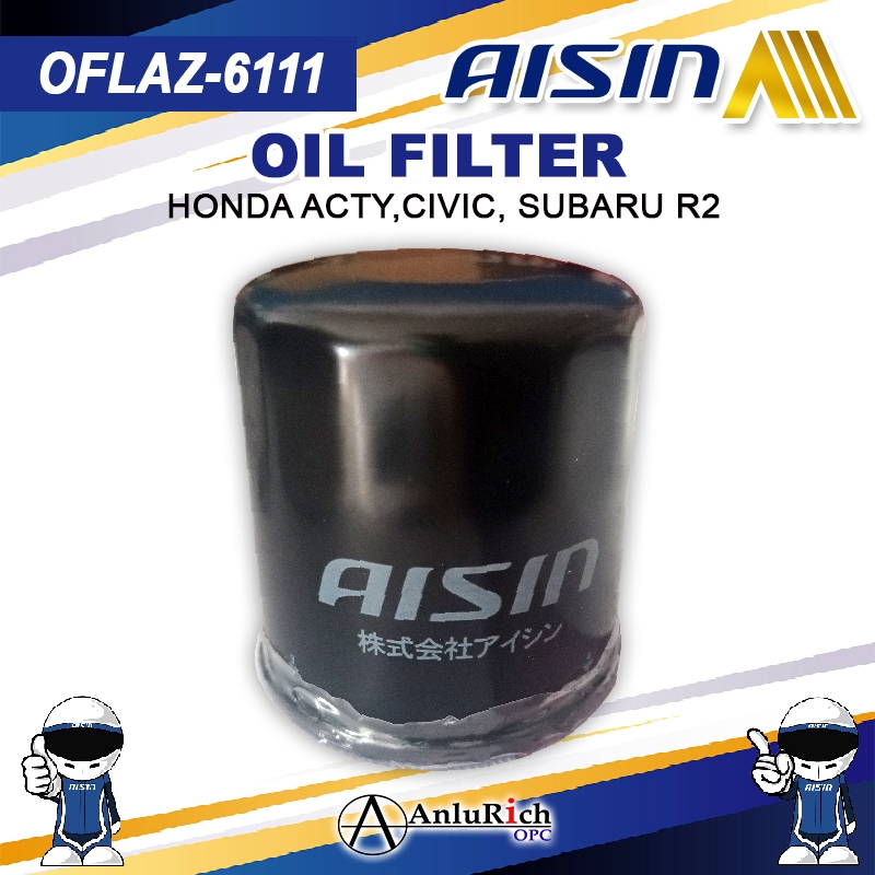 AISIN OIL FILTER for HONDA ACTY,CIVIC, SUBARU R2 | OFLAZ-6111 | Shopee ...
