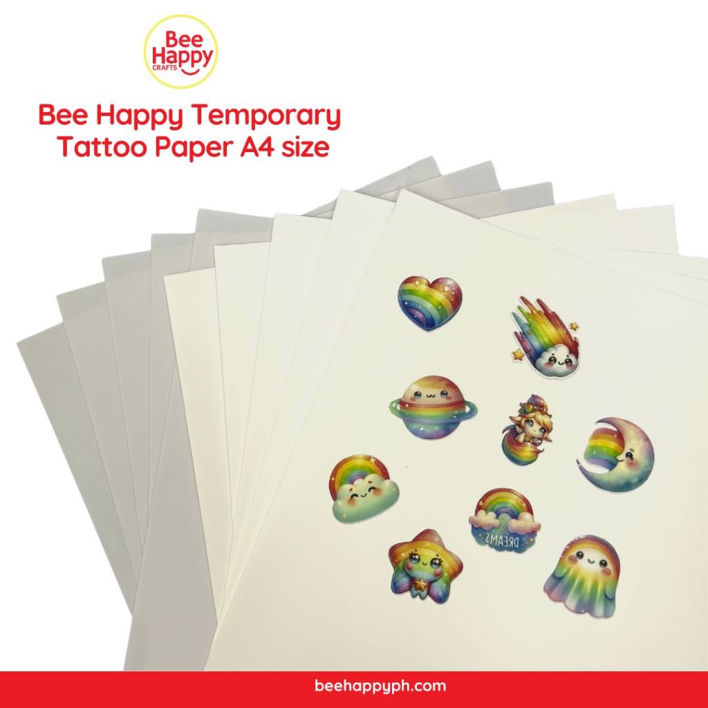 Bee Happy Temporary Tattoo Paper A4 size | Shopee Philippines