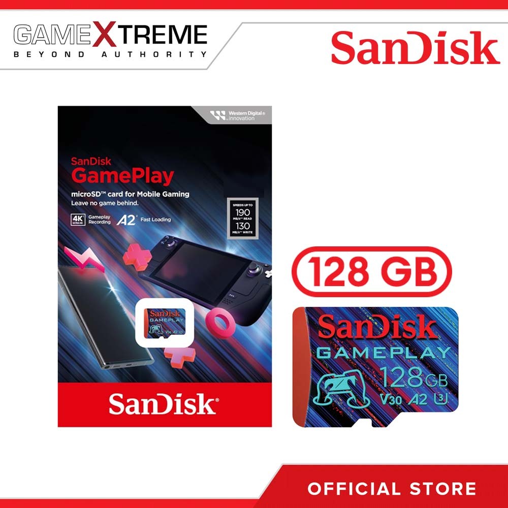 SanDisk GamePlay microSD Card for Mobile and Handheld Console Gaming 128gb (SDSQXAA) | Shopee ...