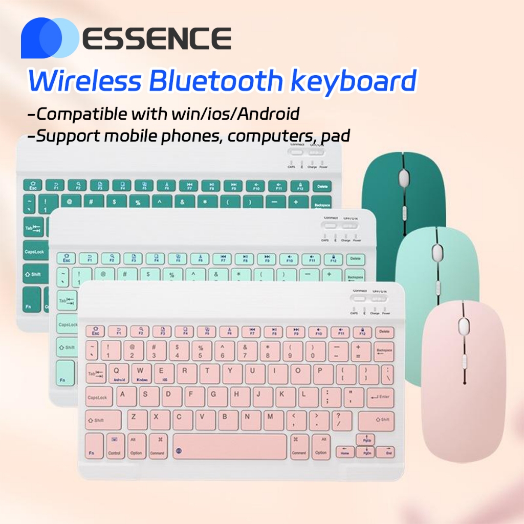 10inch Wireless Bluetooth Keyboard Mouse for Laptop Mobile Keyboard ...