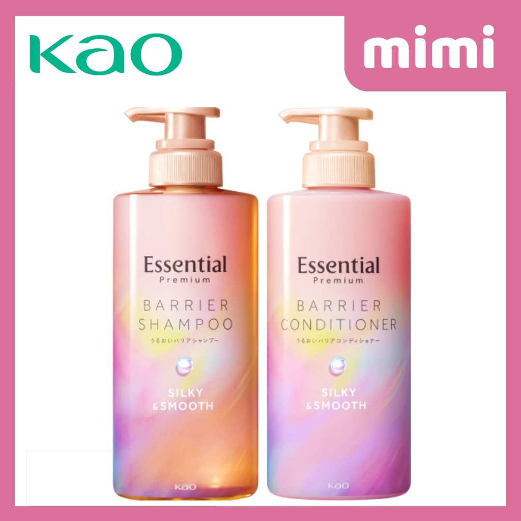 KAO Essential Premium Barrier Shampoo & Conditioner Silky & Smooth ...