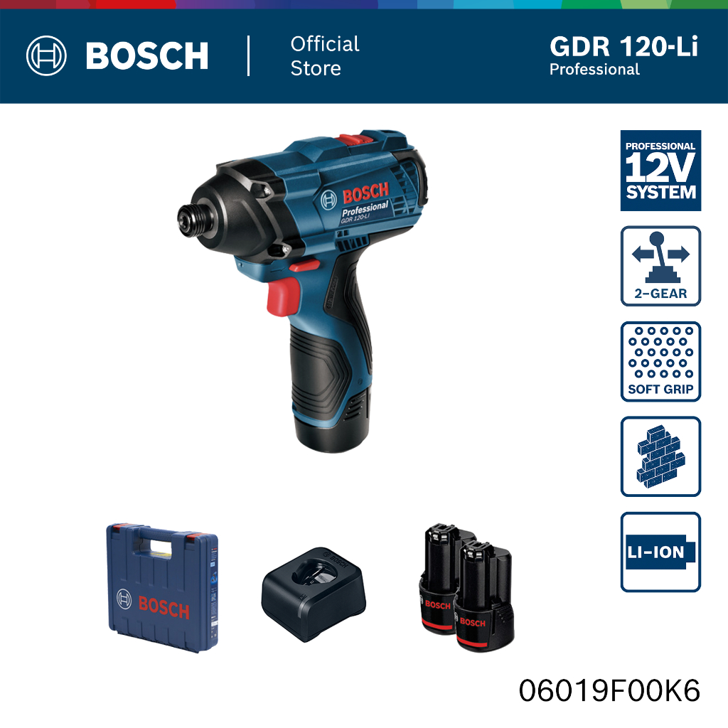 Bosch Power Tools GDR 120-LI Professional CL 12V Impact Driver | Shopee ...