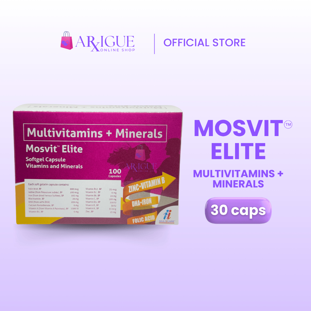 Mosvit Elite Capsule Multivitamins+Minerals -30's | Shopee Philippines