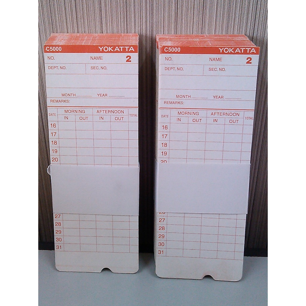 100pcs Yokatta C5000 DTR Card for Yokatta Dx-5 bundy clock 4 column dtr ...