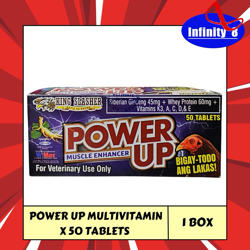 POWER UP 50 TABLETS/BOX FOR GAMEFOWLS | Shopee Philippines