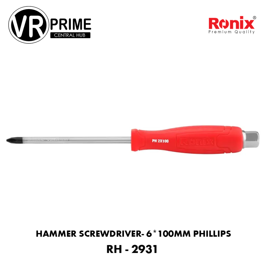 Ronix® by VR Prime - Hammer Screwdriver- 6*100mm Phillips (RH-2931 ...