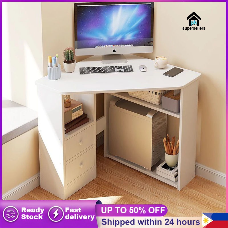 Triangular study desk corner writing corner corner computer simple home ...