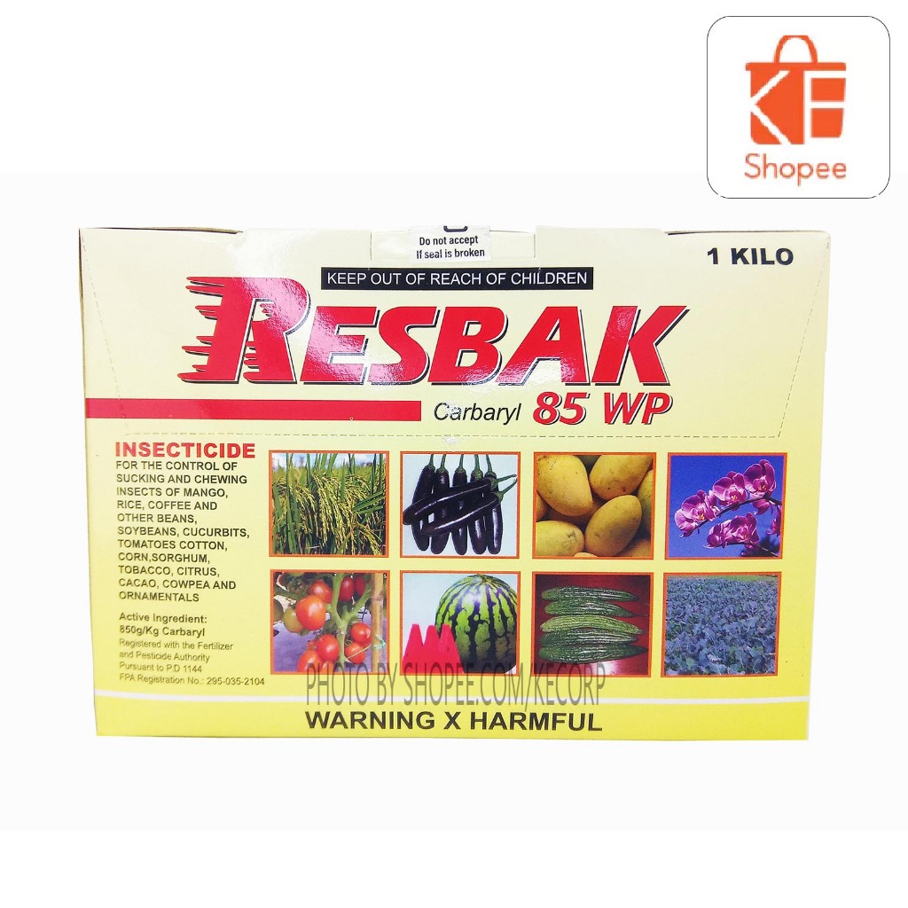 Resbak Carbaryl 85WP 1 BOX WHOLESALE (1KG) Insecticide by Vann Hawk ...