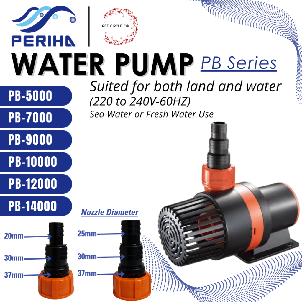 PERIHA PB-14000 PB-12000 PB-10000 PB-9000 PB-7000 PB-5000 (60hz) Pond Amphibious Water Pump ...