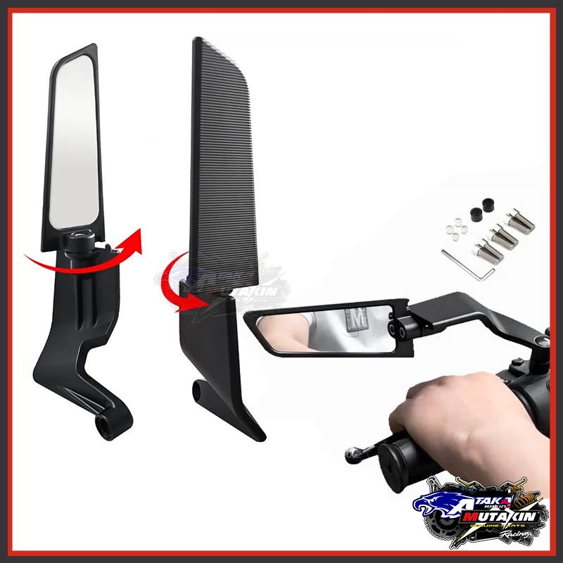 R25/NINJA/NMAX Wind Wing Rotating Side Mirror Reduces Wind Resistance ...