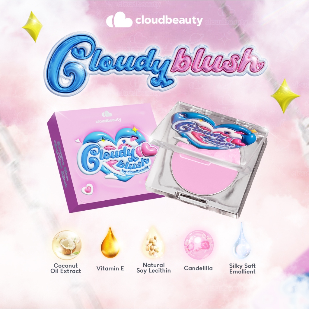 CLOUDBEAUTY Cloudy Blush Creamy Cheek Tint Blush Easy to Blend Lightweight for Daily Makeup All ...